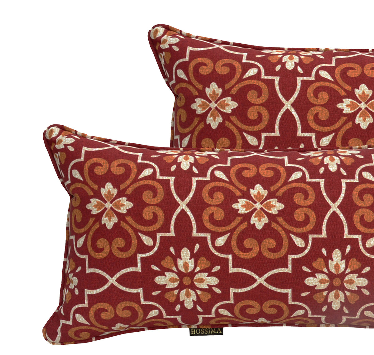 Green/Grey Damask/Piebald Rectangle Toss Pillow | Bossima USA Outdoor ...